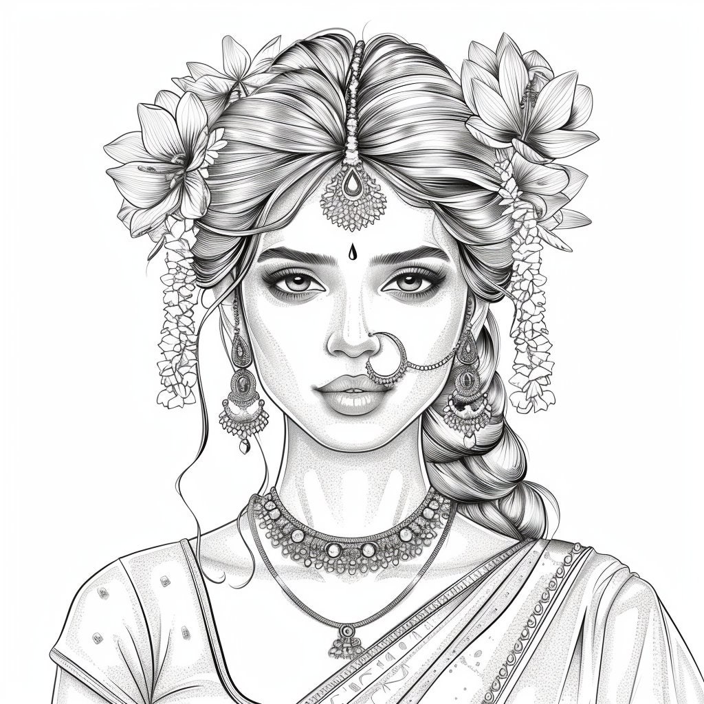 Beautiful Luxury BIPOC Coloring Pages - POC Coloring Pages - Etsy