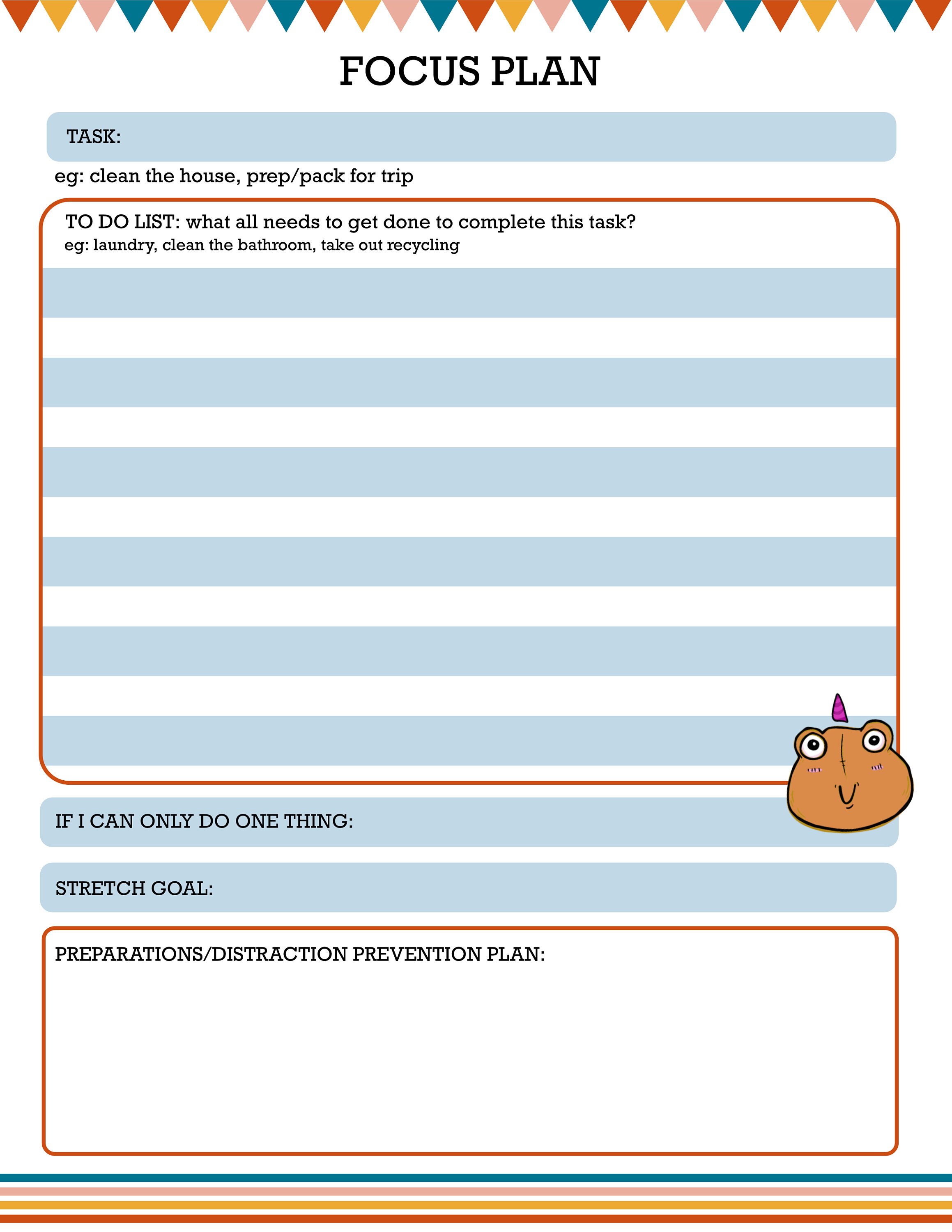 ADHD Digital Planner and Toolkit | Focus Plan and Task Breakdown for To ...