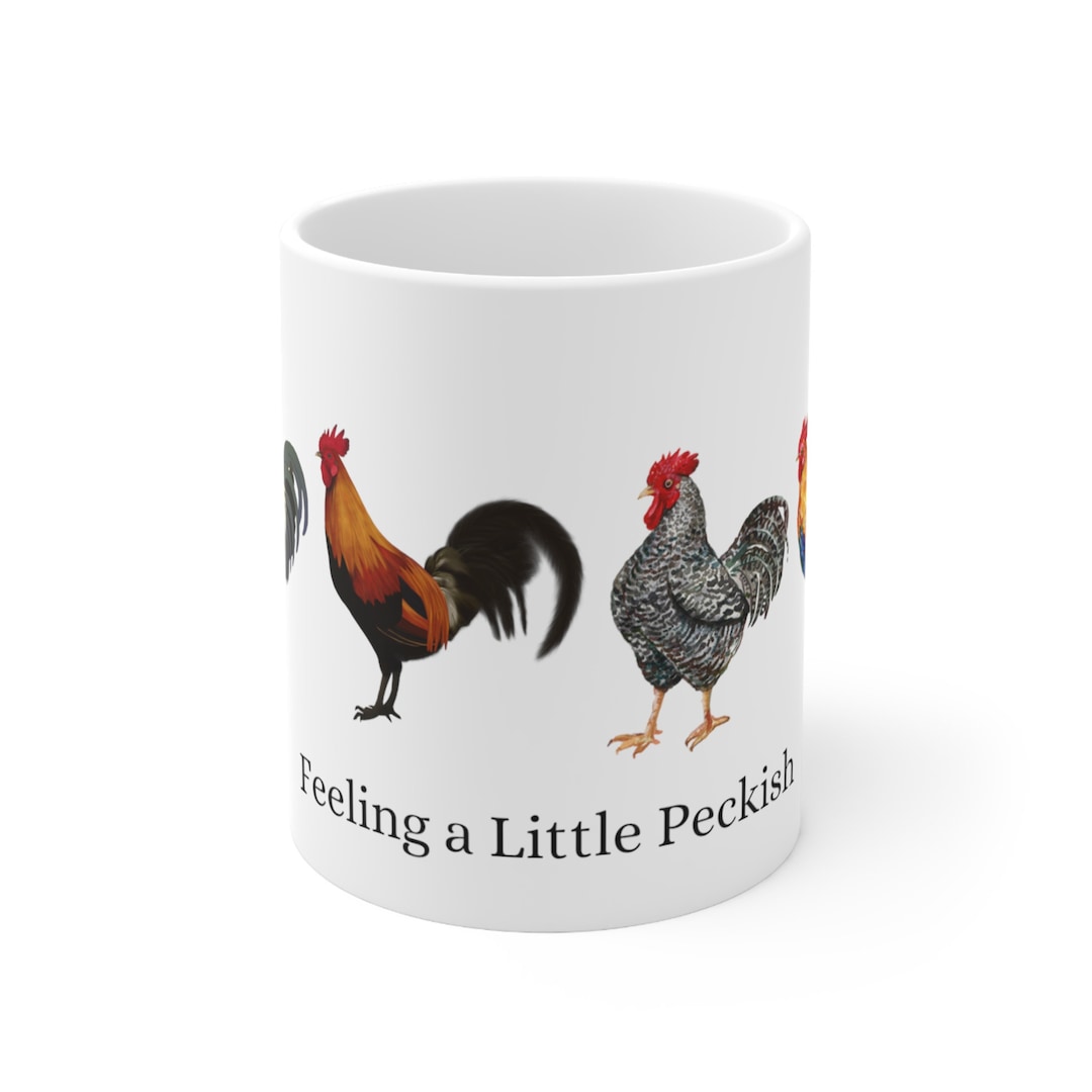 Rooster Mug, Funny Rooster Mug, Funny Mug Farm Animal Themed Ceramic ...