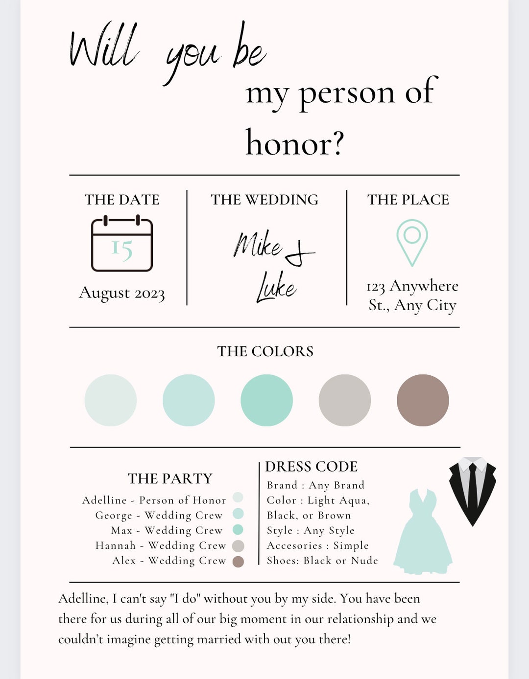 All Inclusive Wedding Party Invite - Etsy