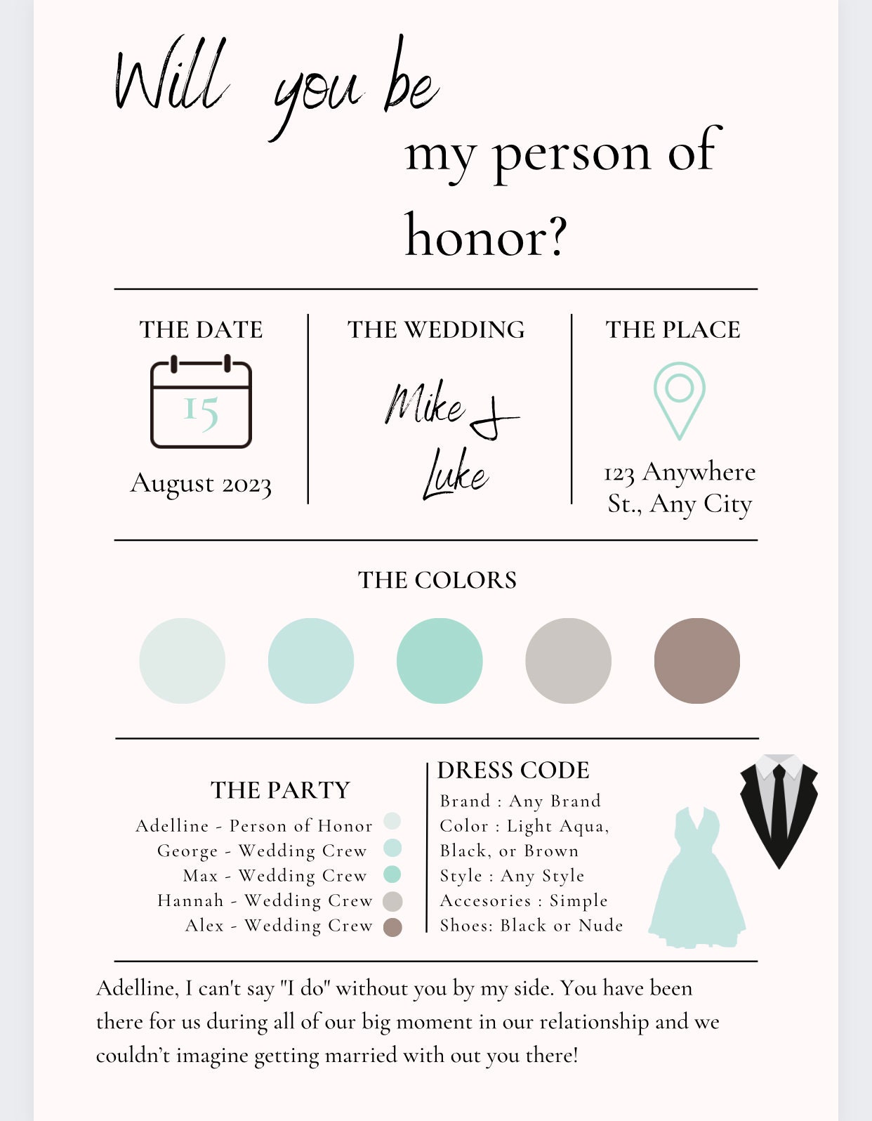 All Inclusive Wedding Party Invite - Etsy