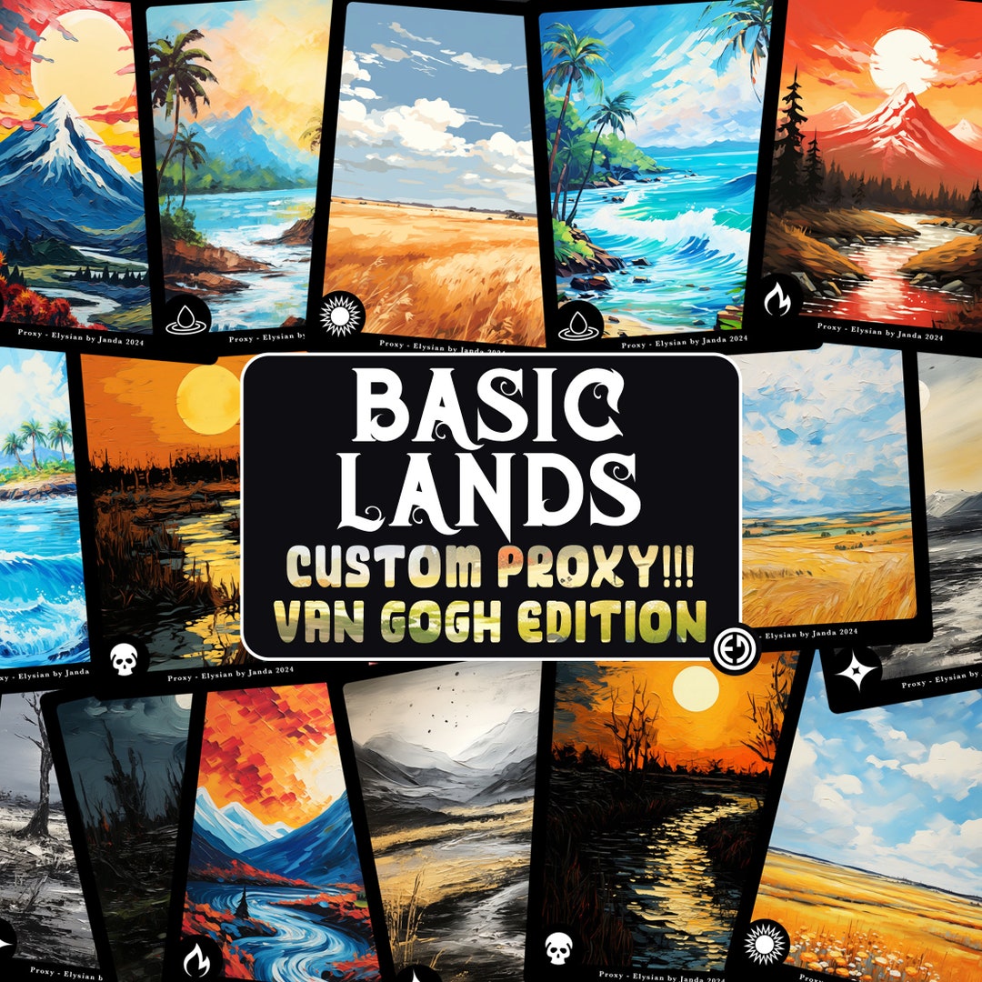 Proxy Basic Lands 12 Pack - Van Gogh Series (custom Proxy) - Etsy