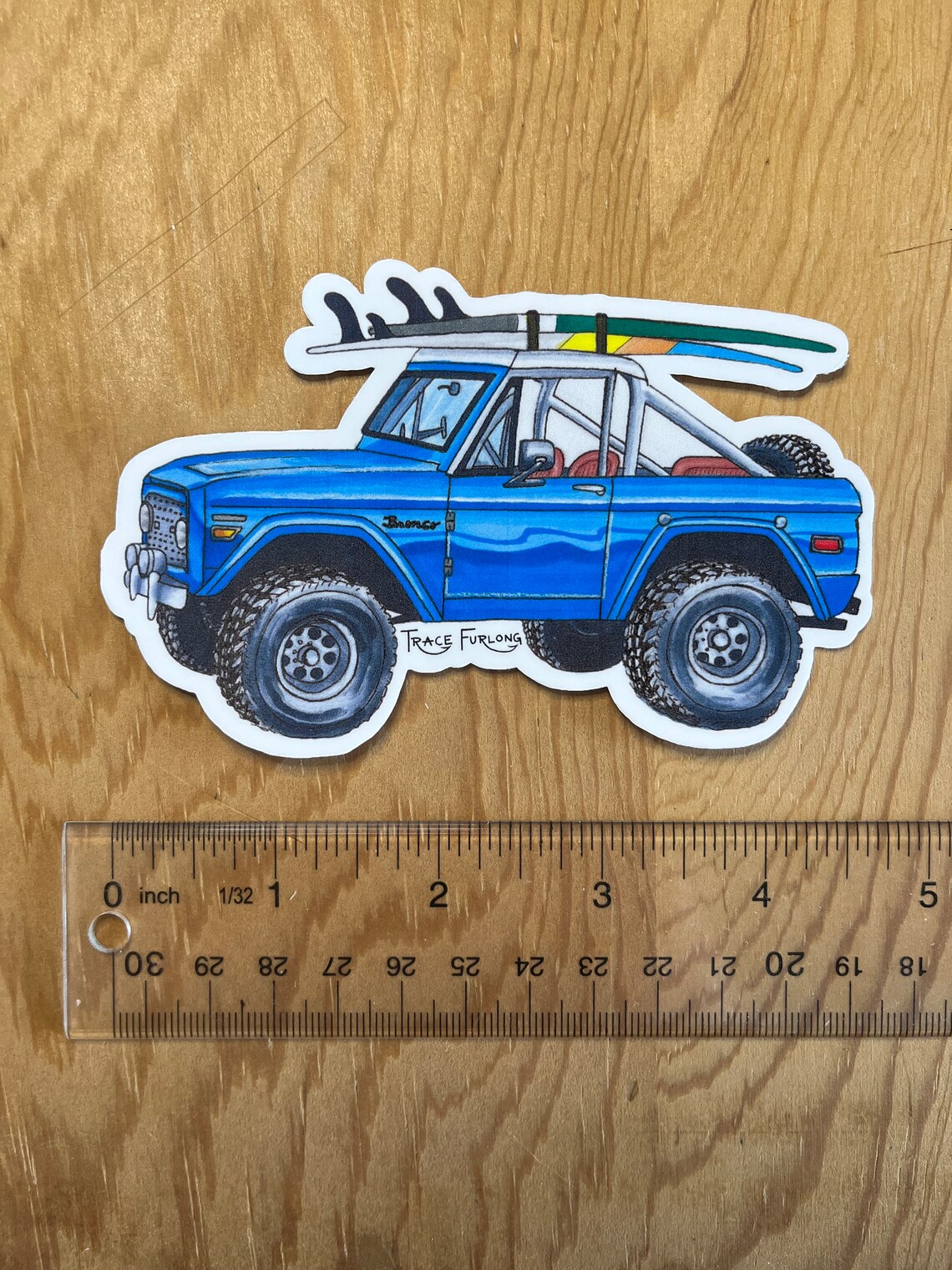 Vintage Ford Bronco Surfboard Sticker - 5 Inch - Etsy