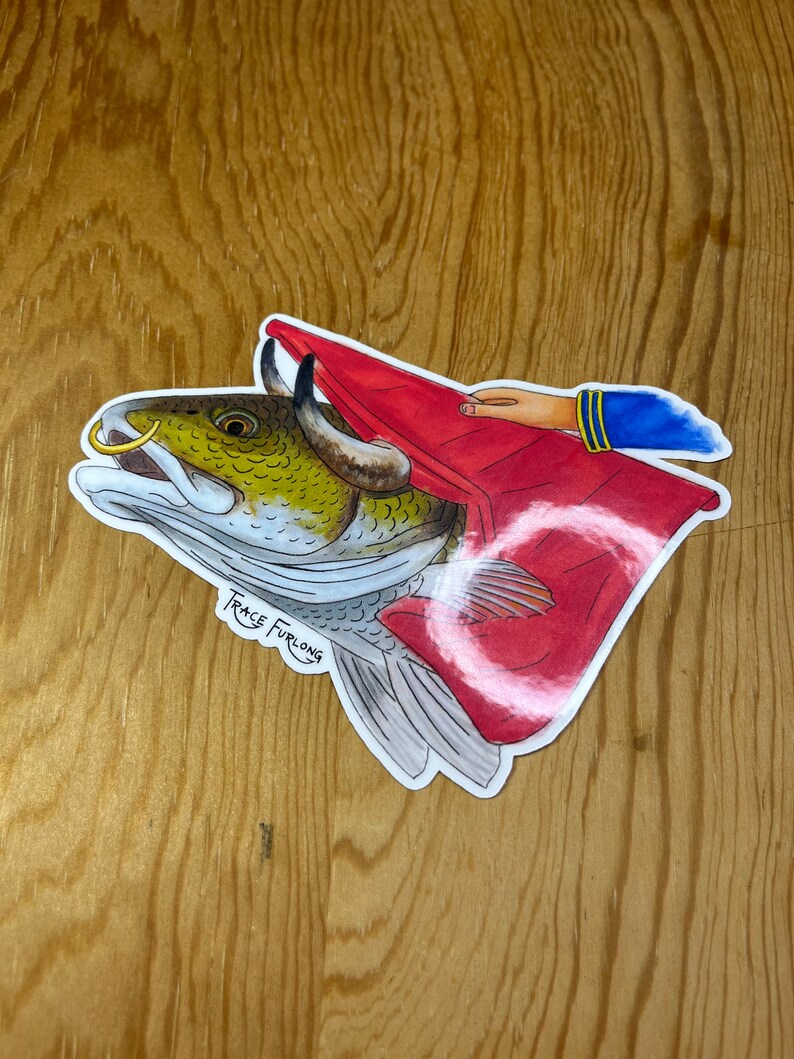 Bull Redfish Sticker - 5 Inch - Etsy