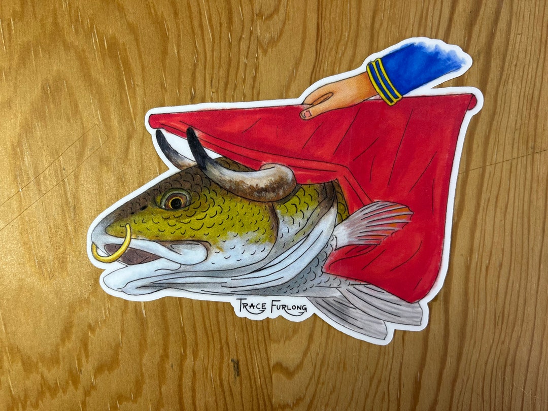 Bull Redfish Sticker - 5 Inch - Etsy