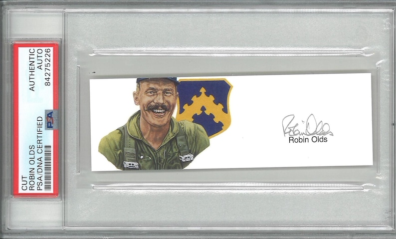 Robin Olds Signed Cut Signature Vietnam Ace ( PSA / DNA Encapsulated ...