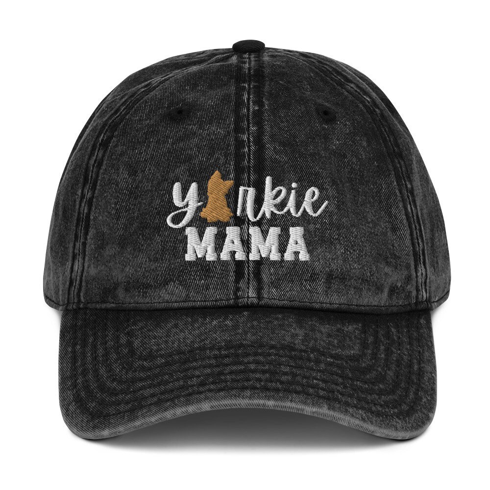 Yorkie Mama Cap, Washed Out Vintage Style, Yorkshire Terrier ...