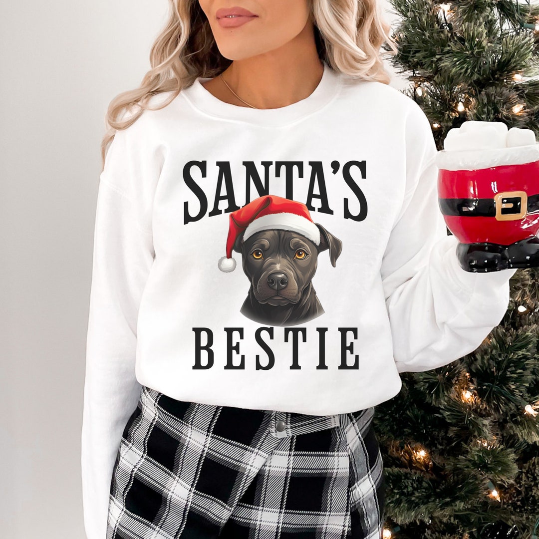 Staffordshire Bull Terrier Christmas Crewneck Sweatshirt, Christmas ...