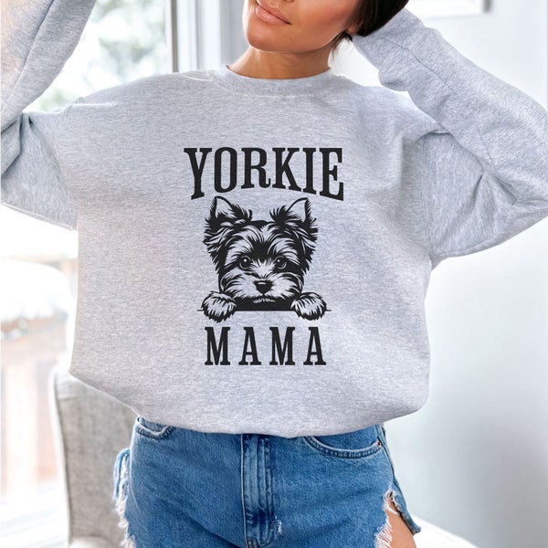 Peeking Yorkie Sweatshirt - Etsy