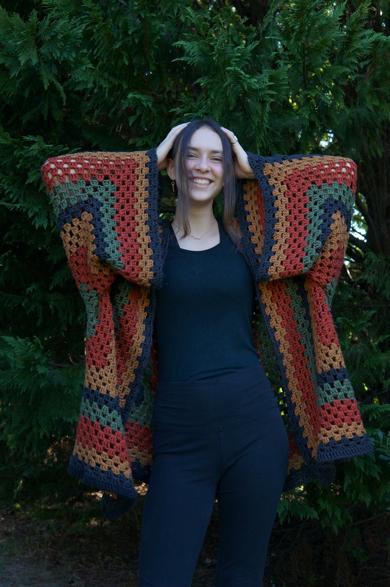 Pattern Only- Fall Hexagon Granny Square Cardigan - Etsy