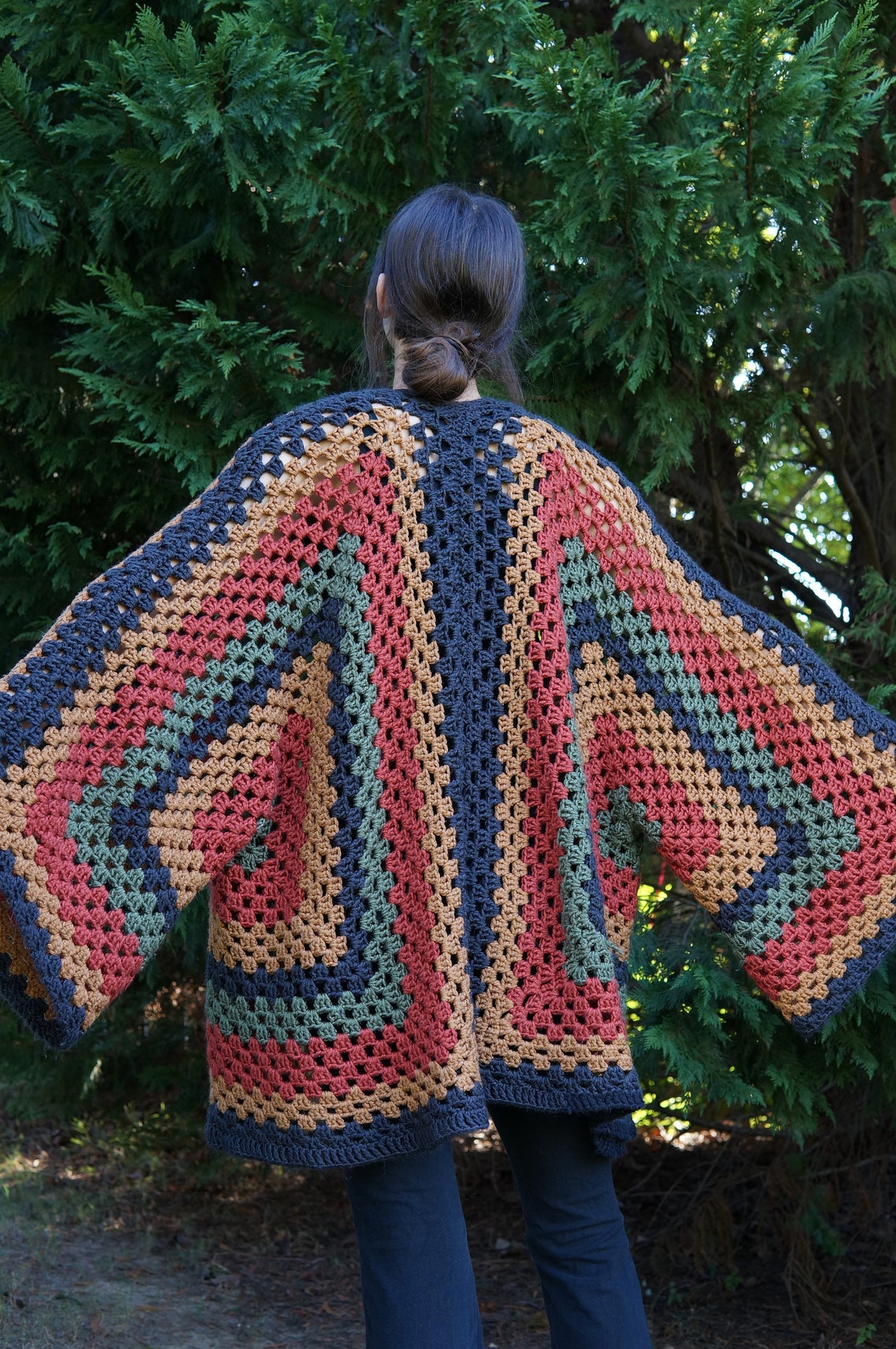 Pattern Only- Fall Hexagon Granny Square Cardigan - Etsy