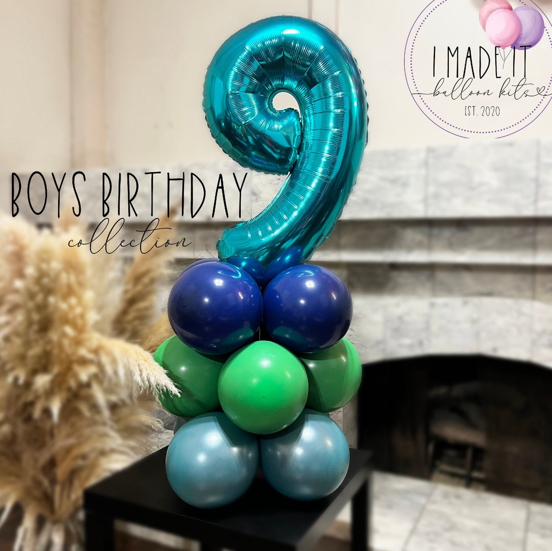 Boys Birthday Tower Sculpture Column Kit Giant Blue Teal - Etsy