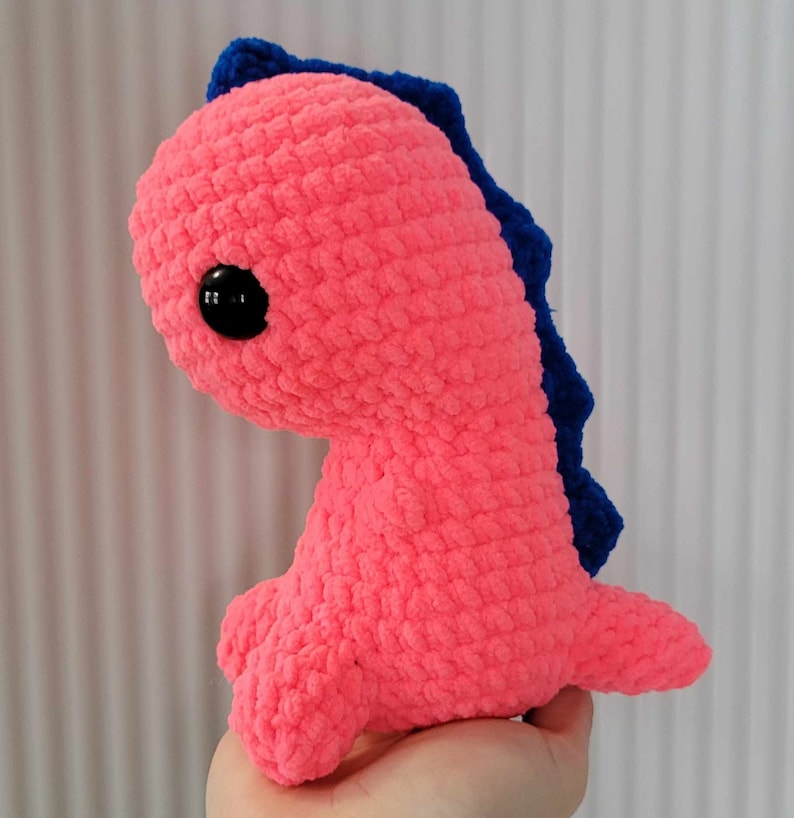 Neon Dino Crochet Plushie - Etsy
