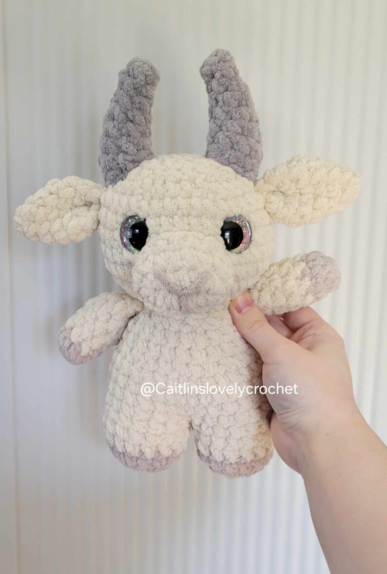 Goat Crochet Plushie Finished Crochet Plushie, Ready to Ship, for Kids ...