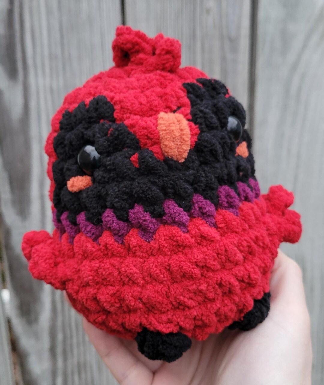 Cardinal and Yellow Budgie Birds Crochet Plushie | Finished Crochet ...