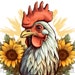 Chicken PNG Sunflower PNG Chicken Svg Sunflower Svg Chicken - Etsy