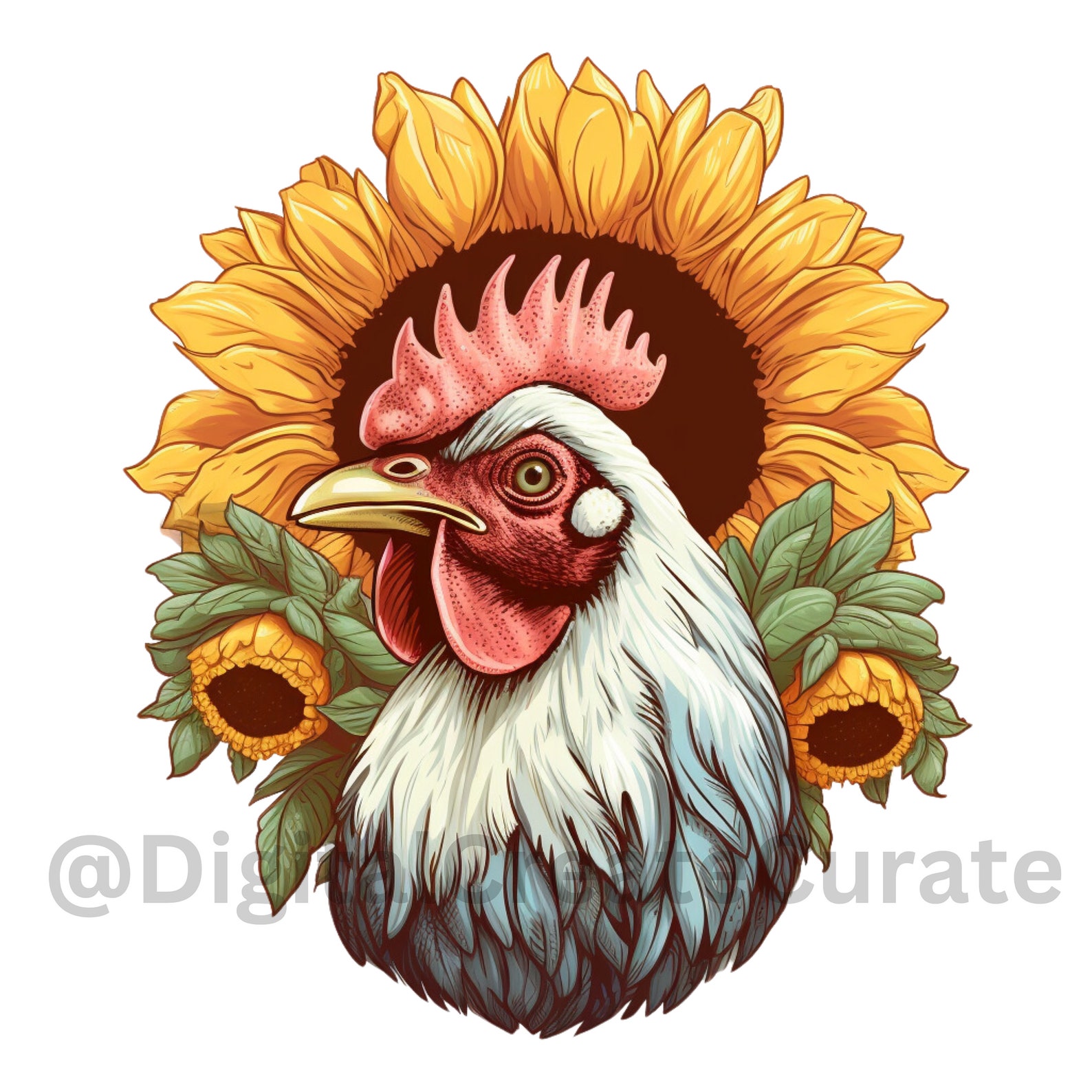 Chicken PNG Sunflower PNG Chicken Svg Sunflower Svg Chicken Tumbler Png ...