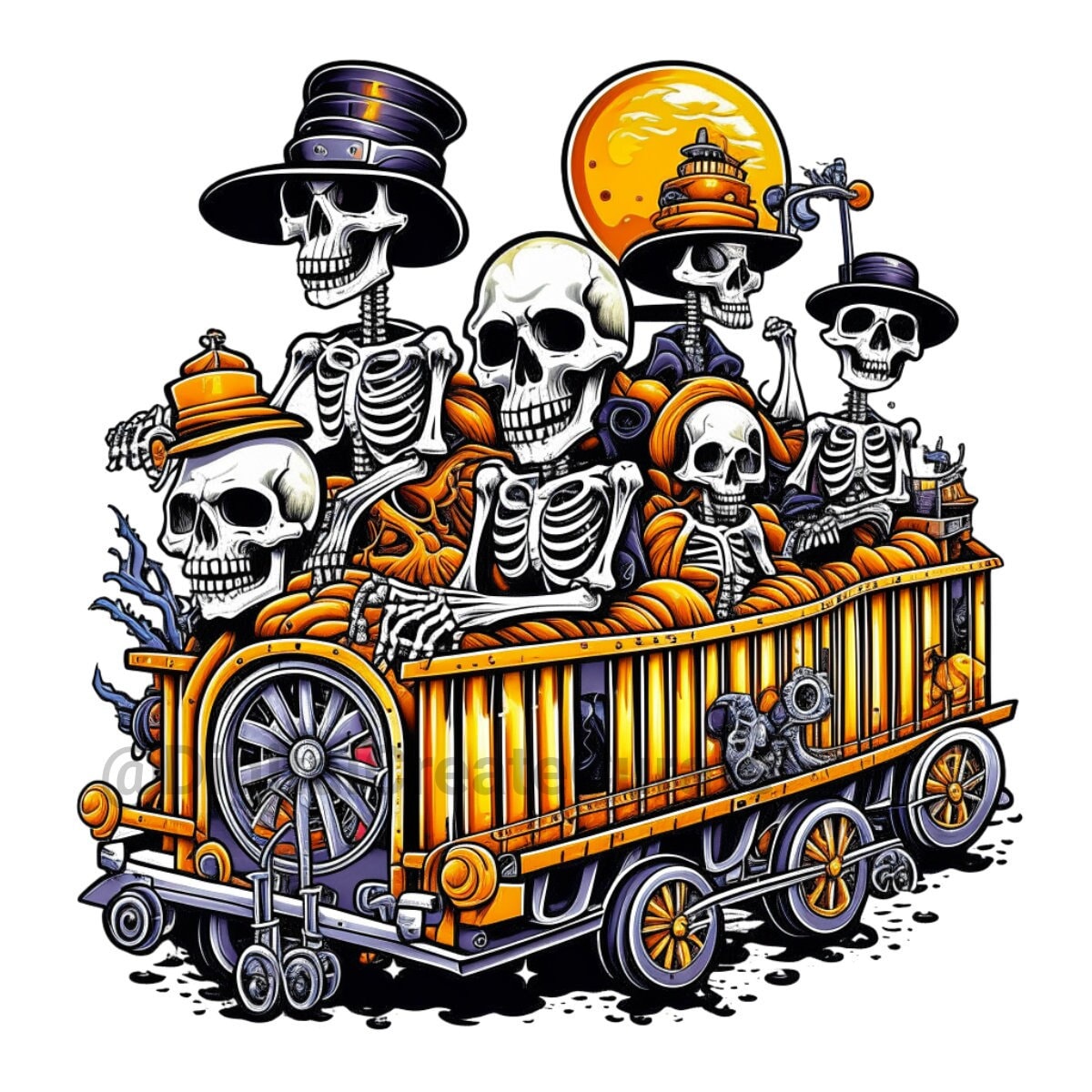 Train SVG Skeleton Svg Ghost Svg Halloween Svg Trains Svg Cut File Gift ...