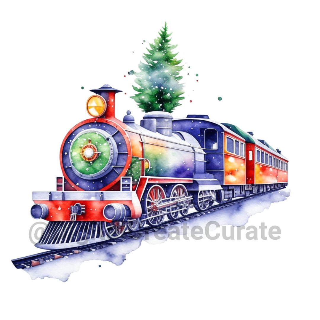 Train SVG Christmas Svg Train Png Christmas Png Train Clipart Digital ...