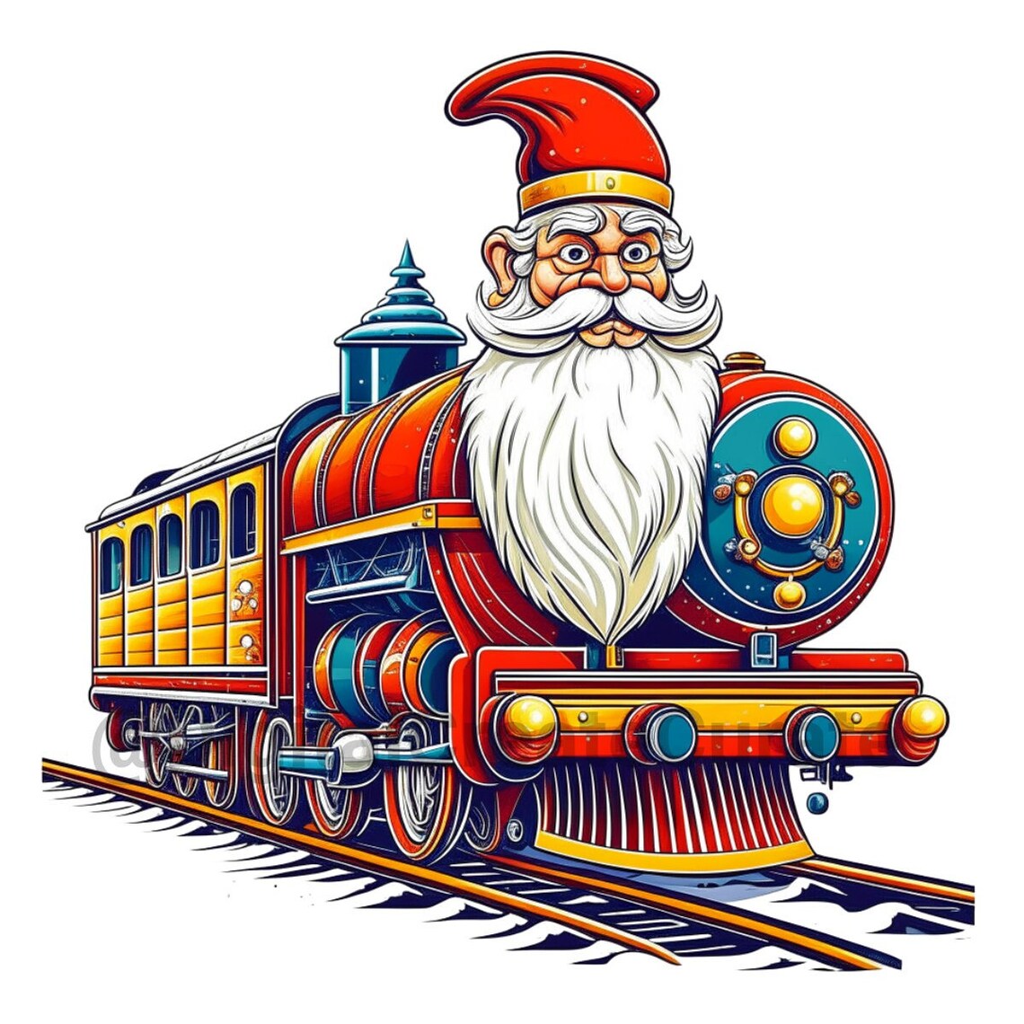 Train SVG Santa Svg Train Png Santa Png Train Clipart Digital - Etsy