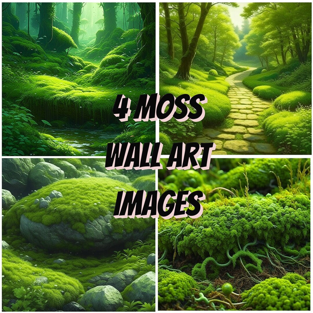 Moss Wall Art Moss SVG Moss PNG Moss Clipart Instant Download Moss Clip ...