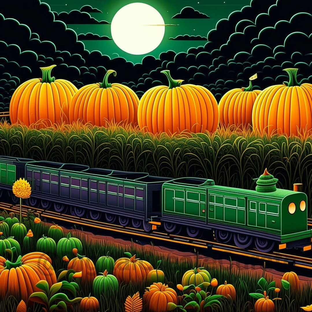 Train SVG Pumpkin Svg Halloween Svg Trains Svg Train Clipart Digital ...