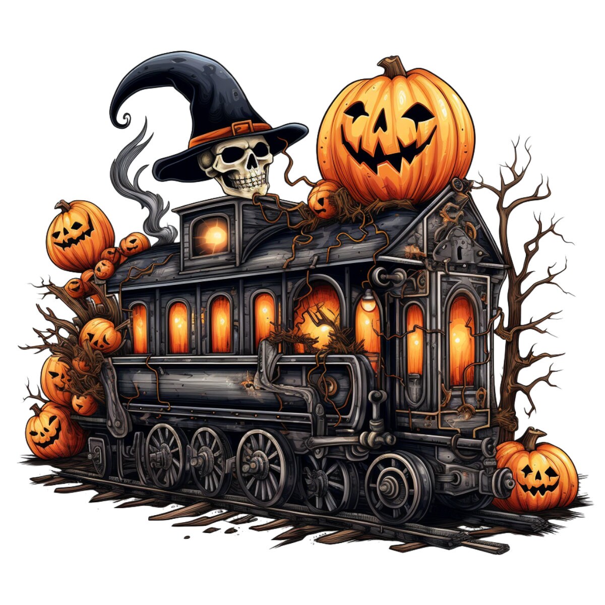 Train SVG Skeleton Svg Halloween Svg Trains Svg Cut File Gift - Etsy