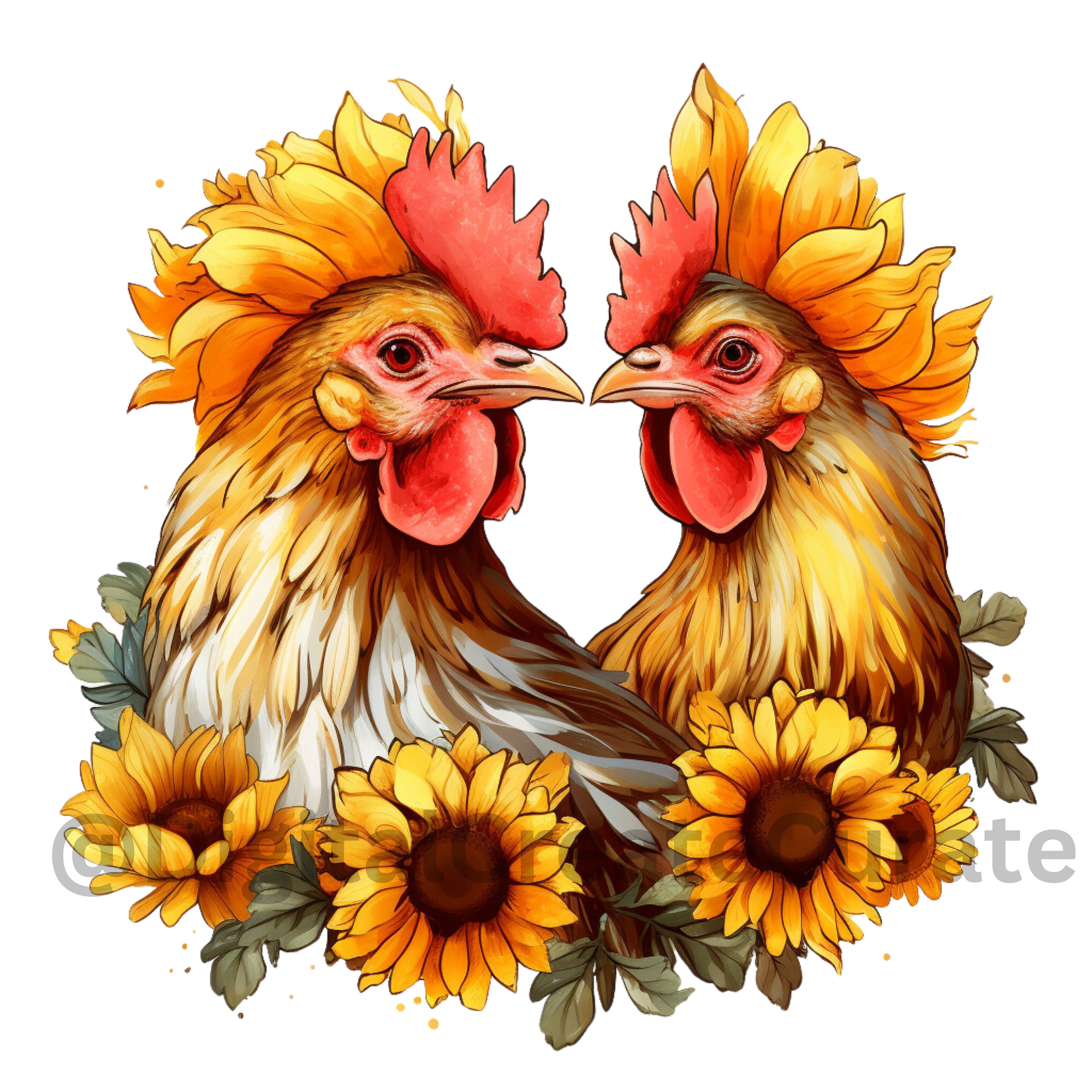 Chicken PNG Sunflower PNG Chicken Svg Sunflower Svg Chicken Tumbler Png ...