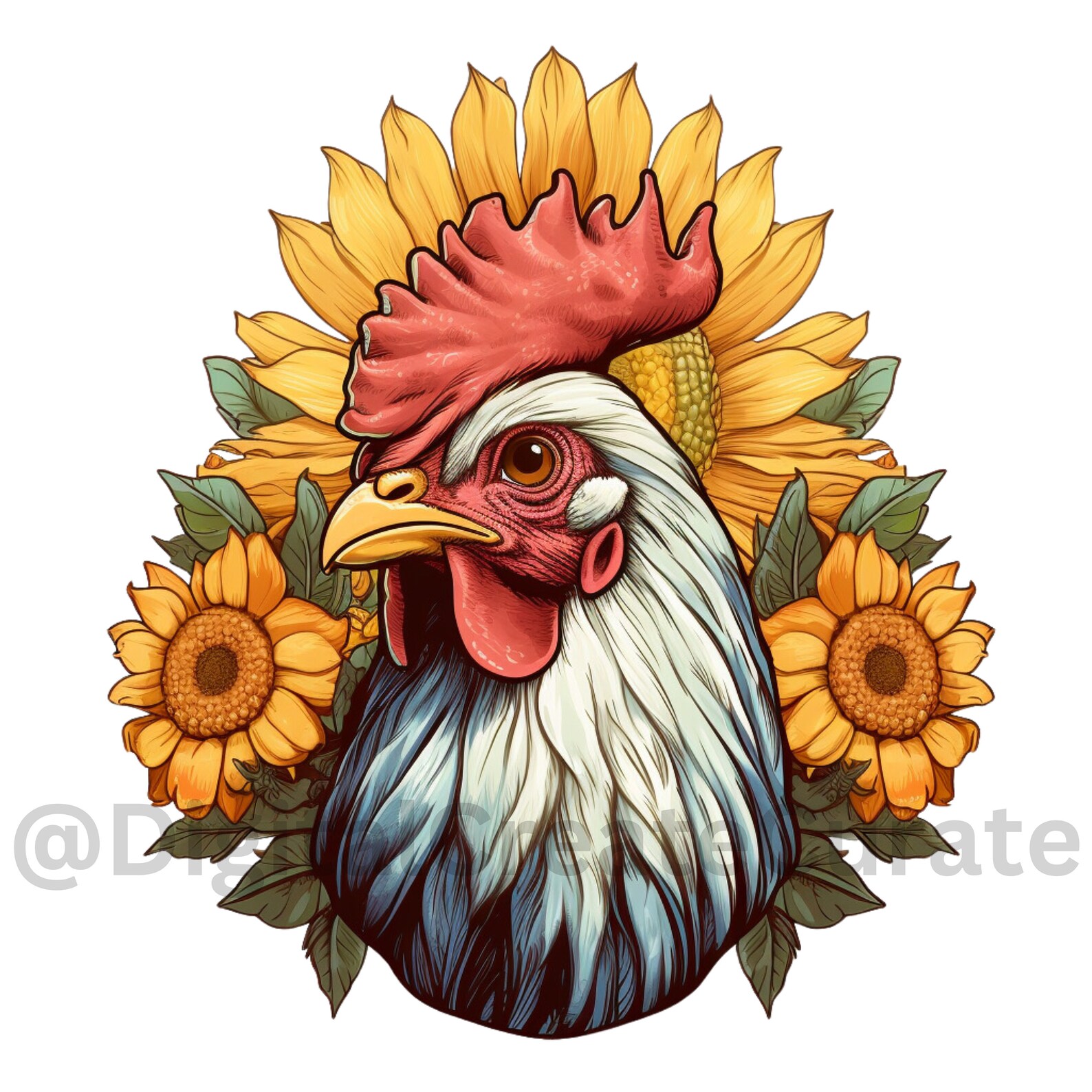Chicken PNG Sunflower PNG Chicken Svg Sunflower Svg Chicken Tumbler Png ...