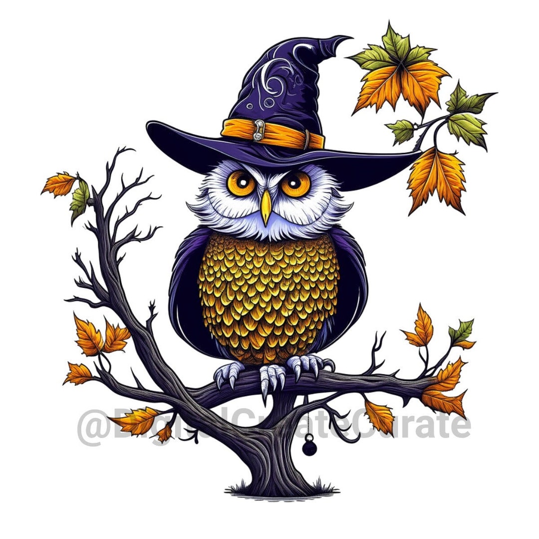 Owl SVG Halloween Svg Witch Svg Bird Svg Owl Cut File, Owl Clipart Owl ...