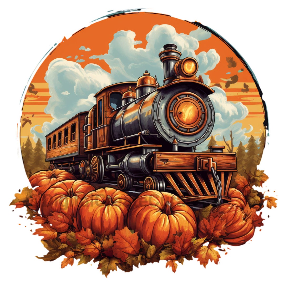 Train SVG Pumpkin Svg Halloween Svg Trains Svg Train Clipart Digital ...