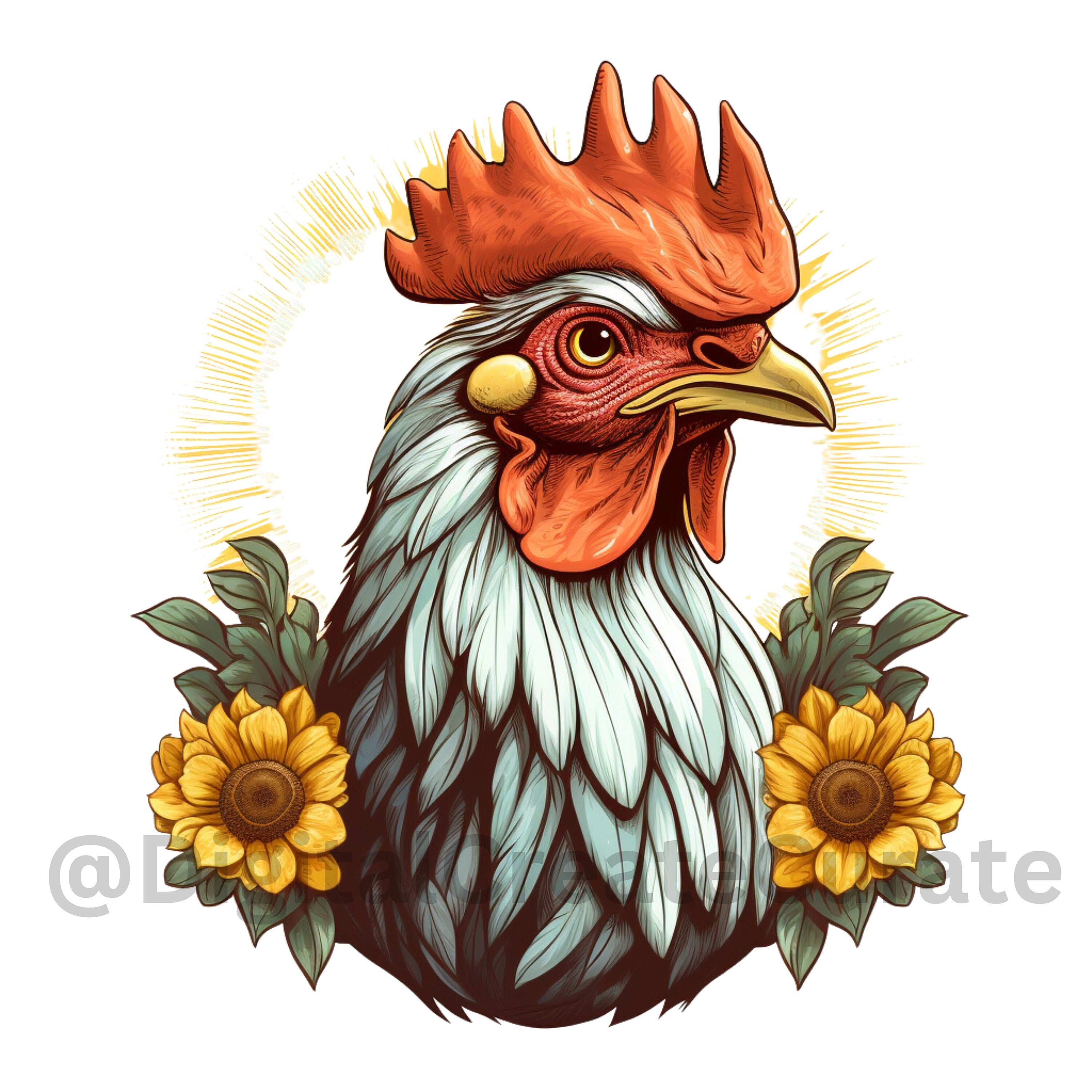 Chicken PNG Sunflower PNG Chicken Svg Sunflower Svg Chicken Tumbler Png ...