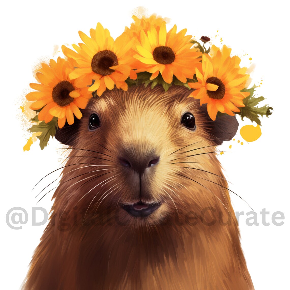 Capybara PNG Sunflower PNG Capybara Svg Sunflower Svg Capybara Tumbler ...