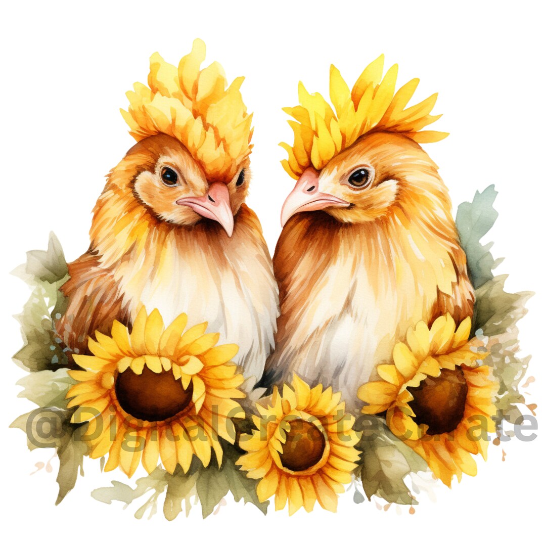 Chicken PNG Sunflower PNG Chicken Svg Sunflower Svg Chicken Tumbler Png ...