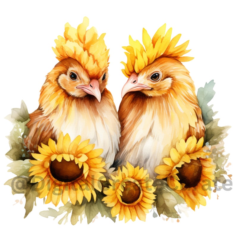Chicken PNG Sunflower PNG Chicken Svg Sunflower Svg Chicken Tumbler Png ...