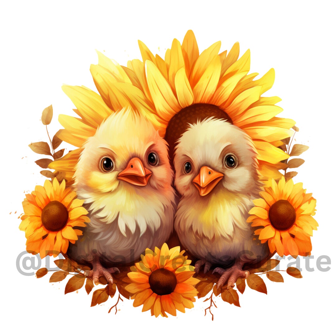 Chicken PNG Sunflower PNG Chicken Svg Sunflower Svg Chicken Tumbler Png ...