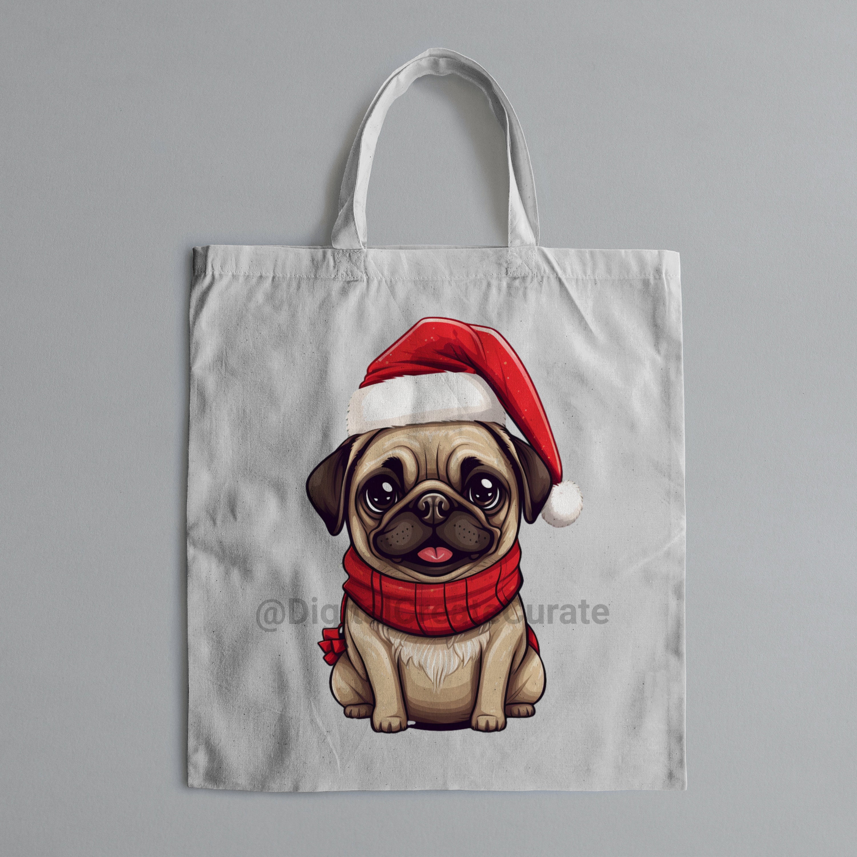 Pug SVG Dog SVG Holiday Svg Christmas Svg Holiday Svg Dog Clipart ...