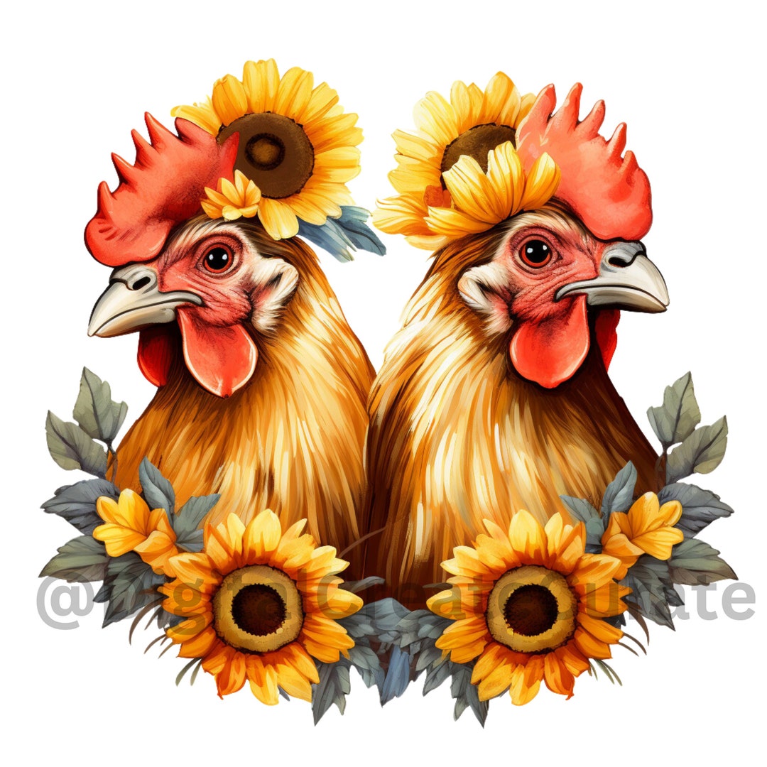 Chicken PNG Sunflower PNG Chicken Svg Sunflower Svg Chicken Tumbler Png ...