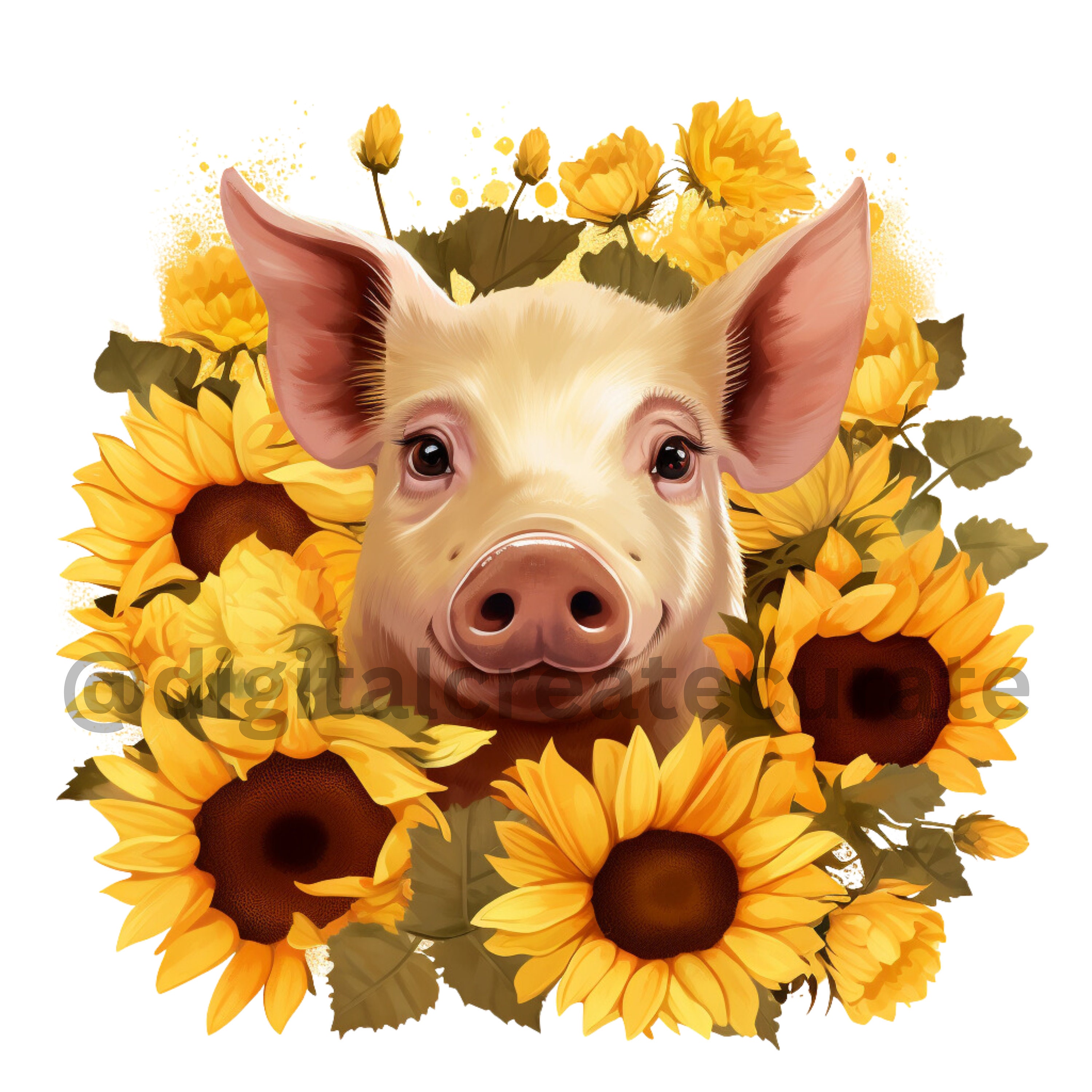Pig PNG, Coquette, Sunflower PNG, Pig Svg, Sunflower Svg, Pig Tumbler ...