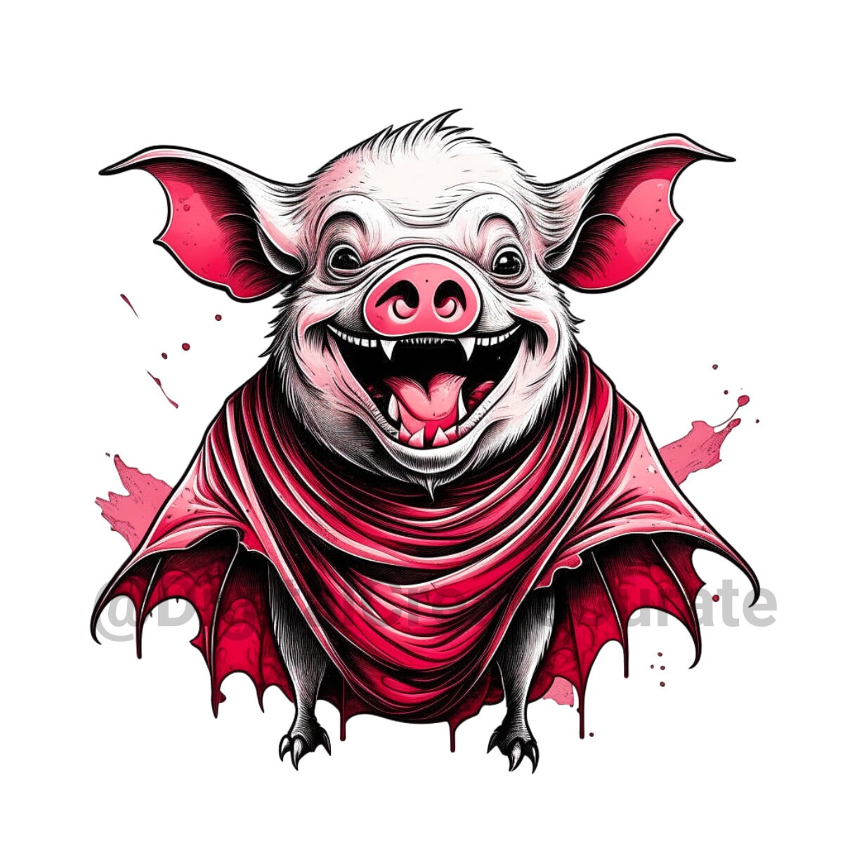 Pig Svg Vampire Svg Pigs Svg Pig Clipart Animal Svg Files for Cricut ...