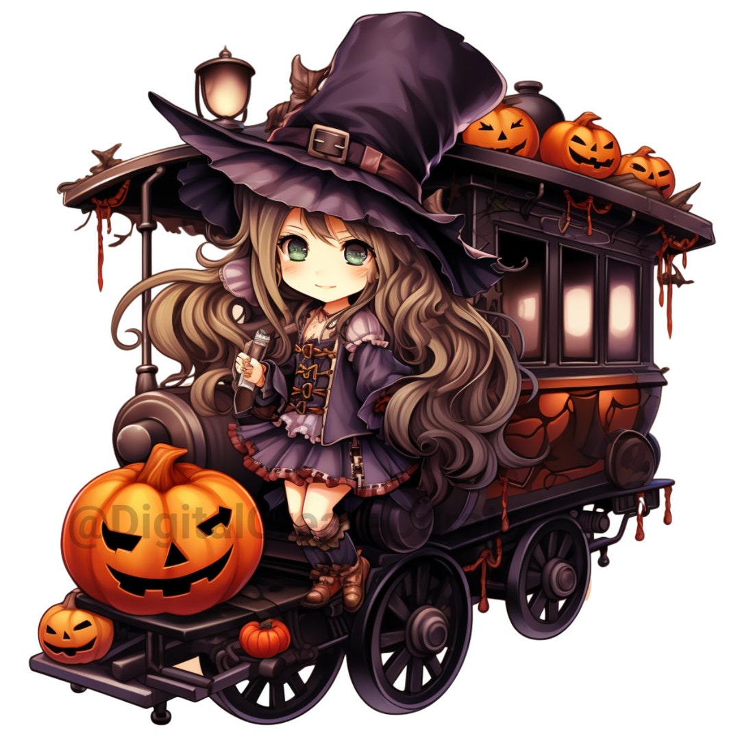 Train SVG Witch Svg Halloween Svg Trains Svg Cut File Gift - Etsy