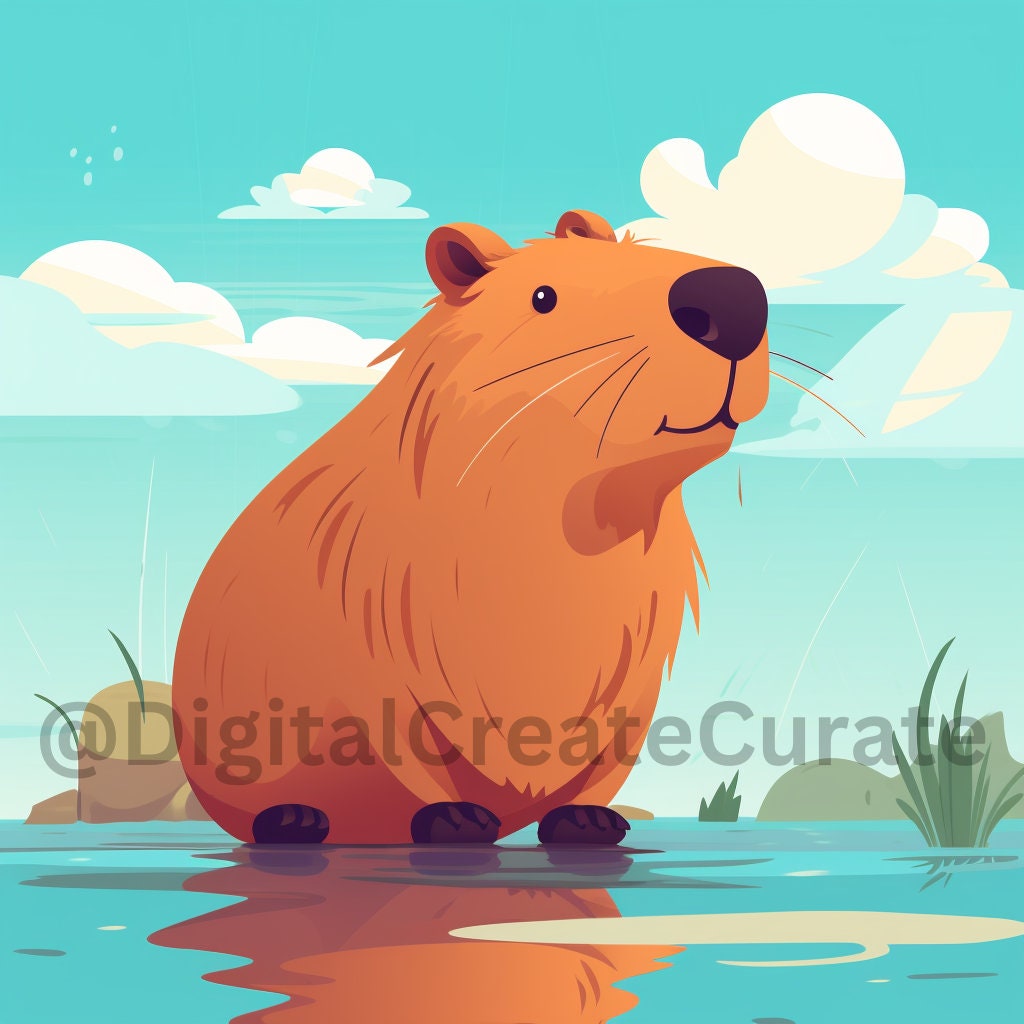 Capybara Svg Animal Svg Capybara Digital Print Clipart SVG - Etsy