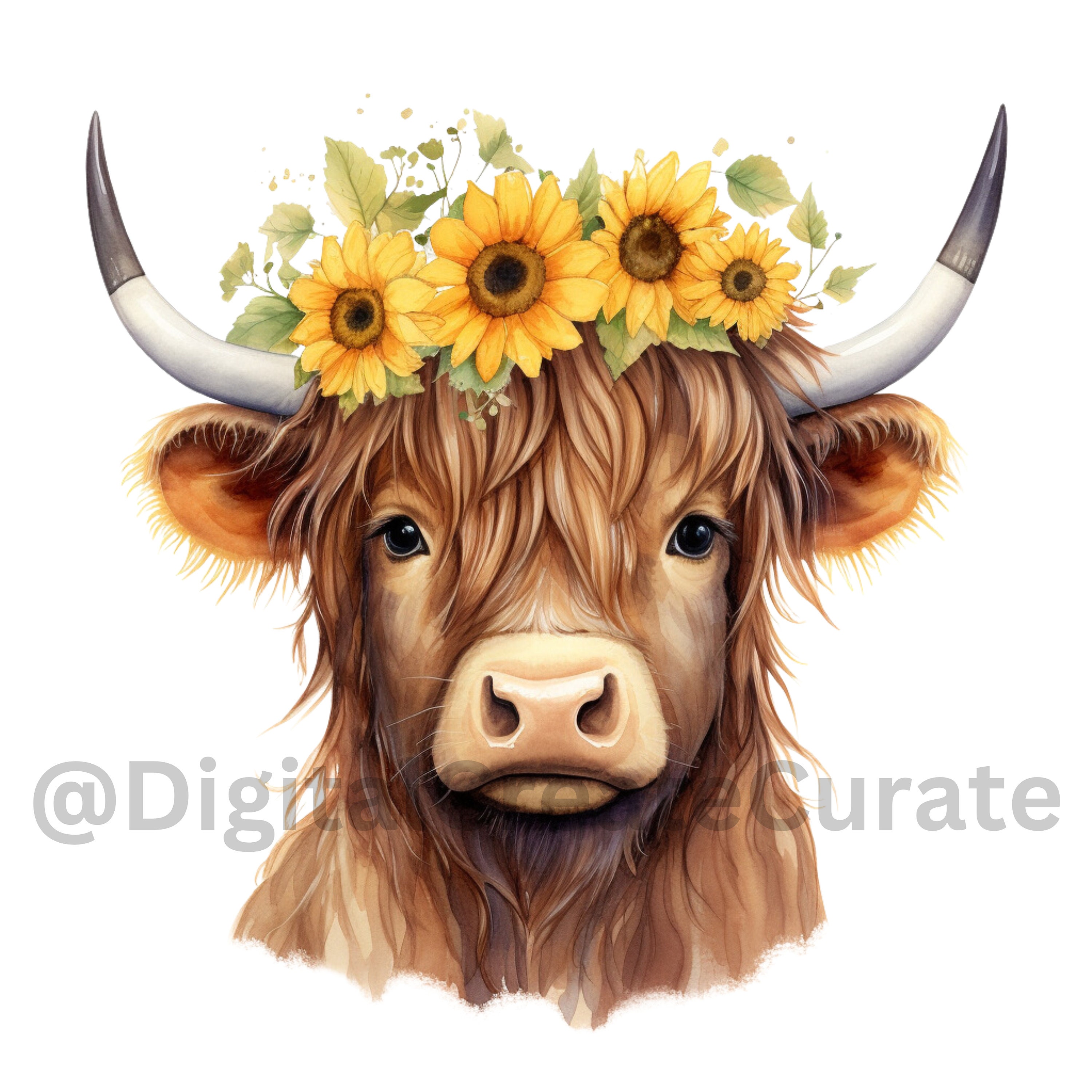 Cow PNG Sunflower PNG Cow svg Sunflower svg Highland Cow png tumbler ...