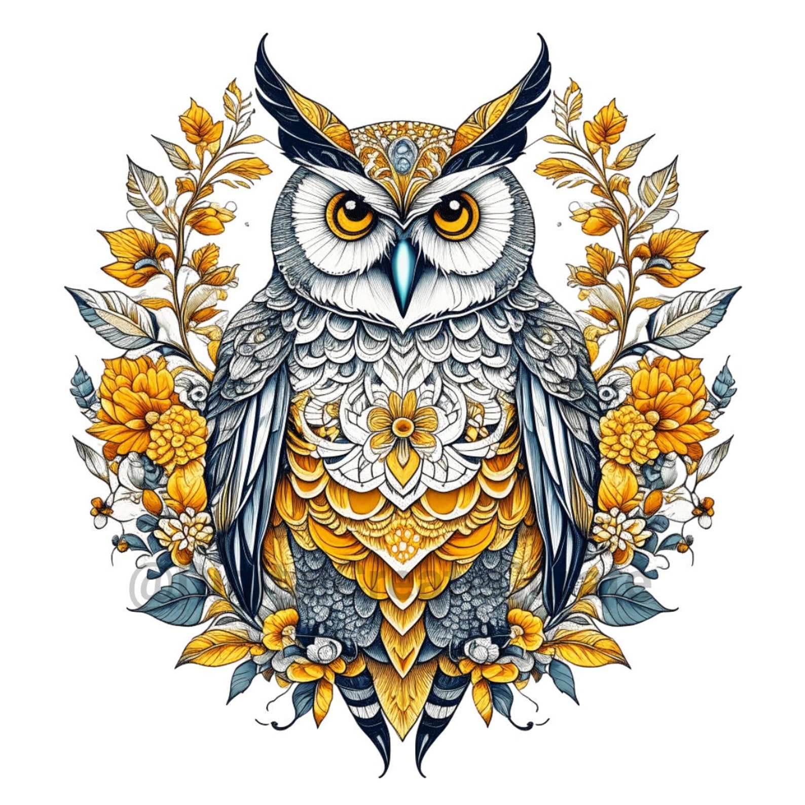 Owl SVG Flower Svg Flower Clipart Owl Clipart Owl File for Cricut Owl ...