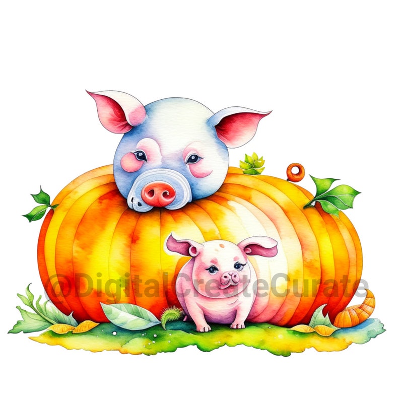 Pig Svg Pumpkin Svg Pigs Svg Pig Clipart Animal Svg Files for - Etsy
