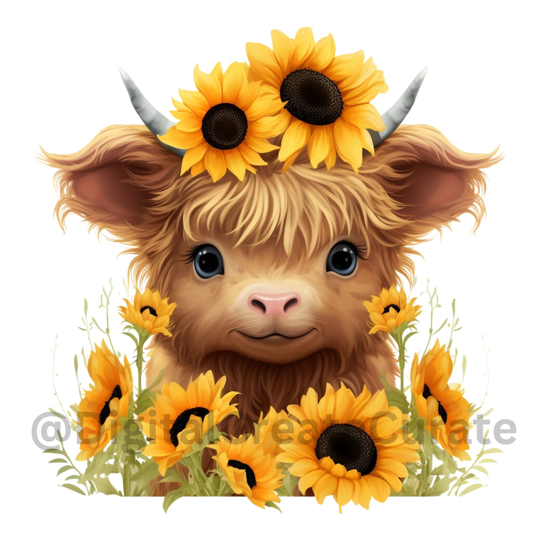 Cow PNG, Coquette, Sunflower Png Cow Svg Sunflower Svg, Cow Jpg, Baby ...