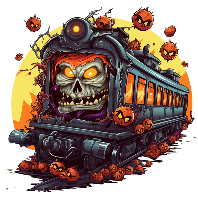 Tren SVG Zombie svg Halloween svg Trenes svg archivo cortado idea de ...