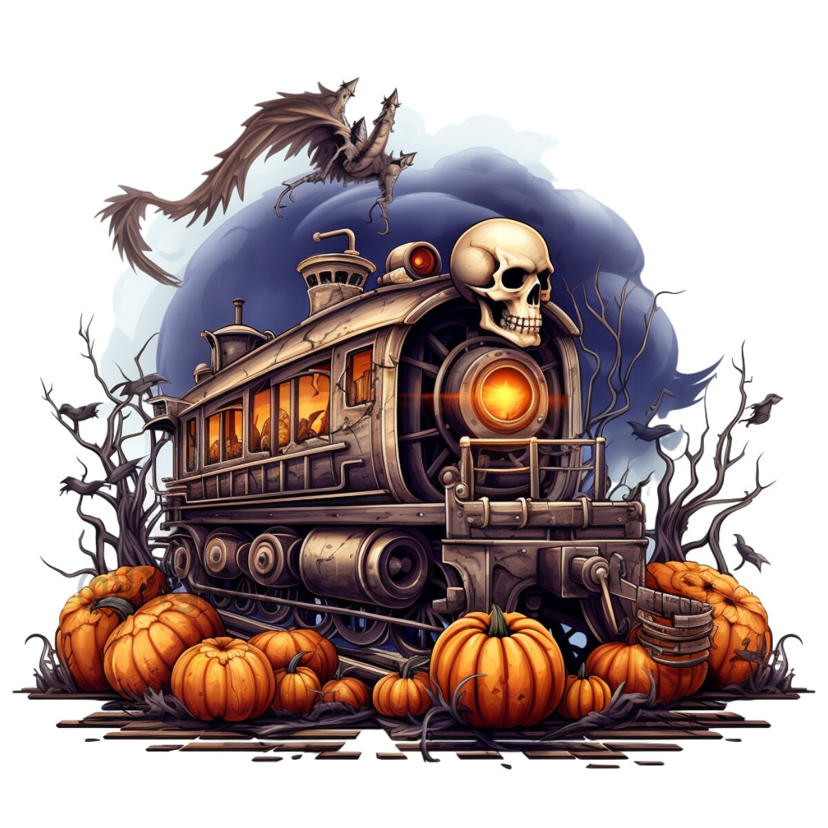 Train SVG Skeleton Svg Halloween Svg Trains Svg Cut File Gift - Etsy