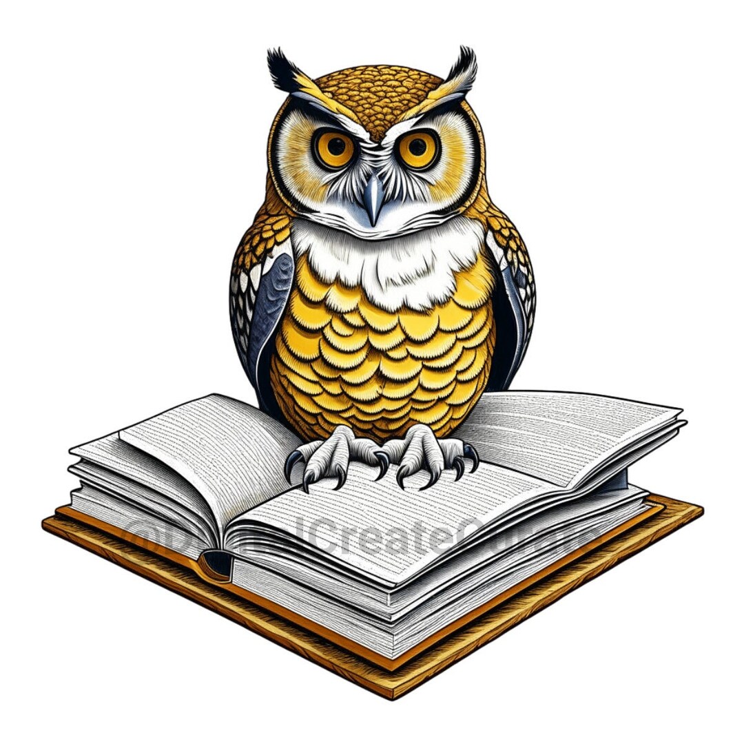 Owl SVG Book Clipart Book SVG Owl Clipart Cut File Owl Clipart - Etsy