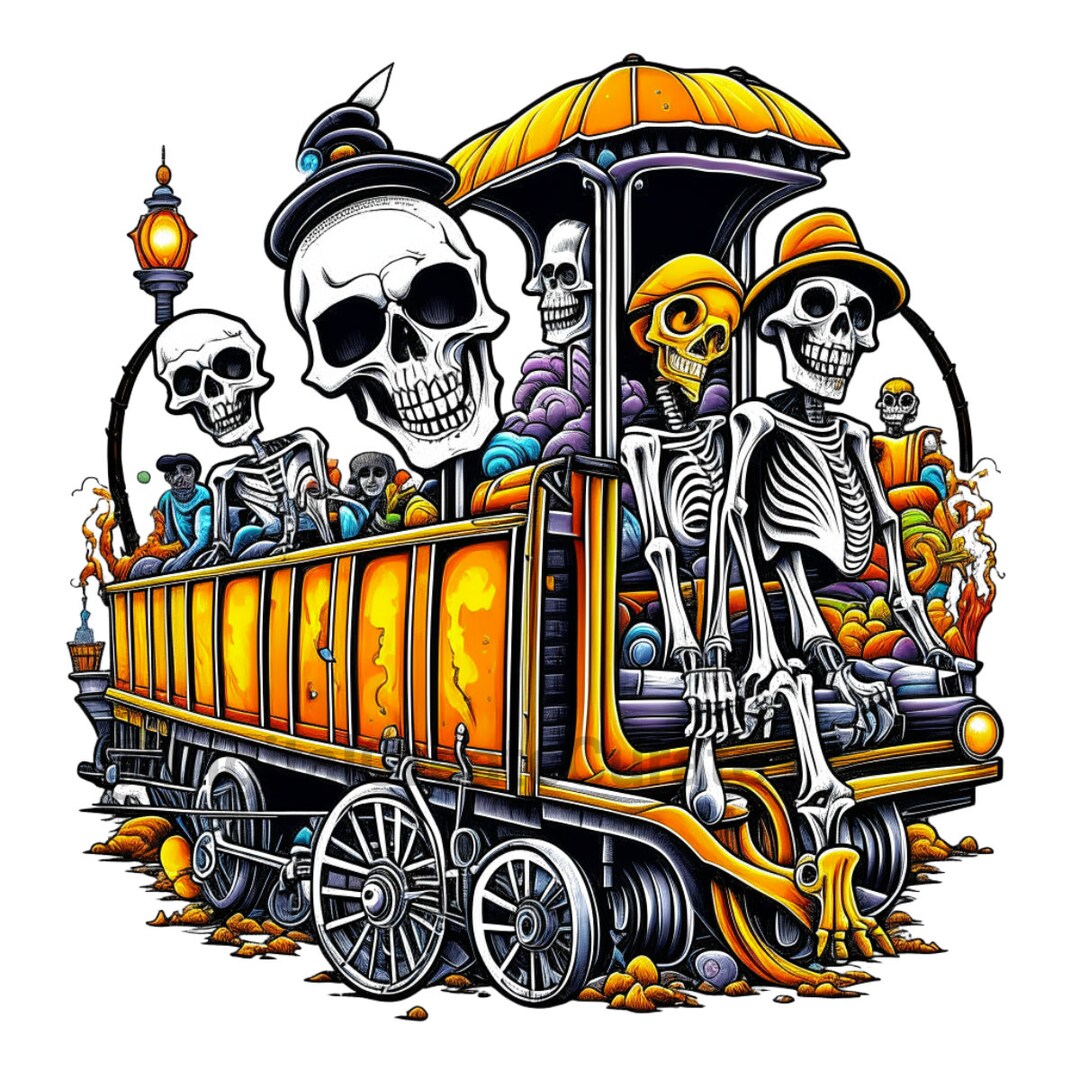 Train SVG Skeleton Svg Ghost Svg Halloween Svg Trains Svg Cut File Gift ...